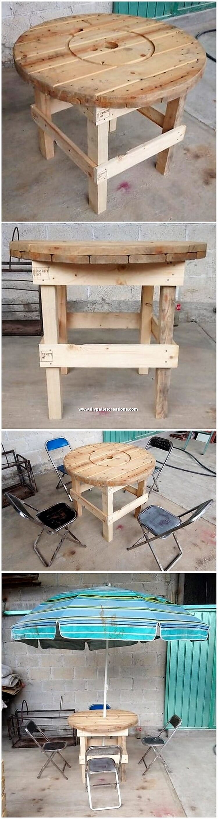 Round Top Pallet Table | DIY Pallet Projects