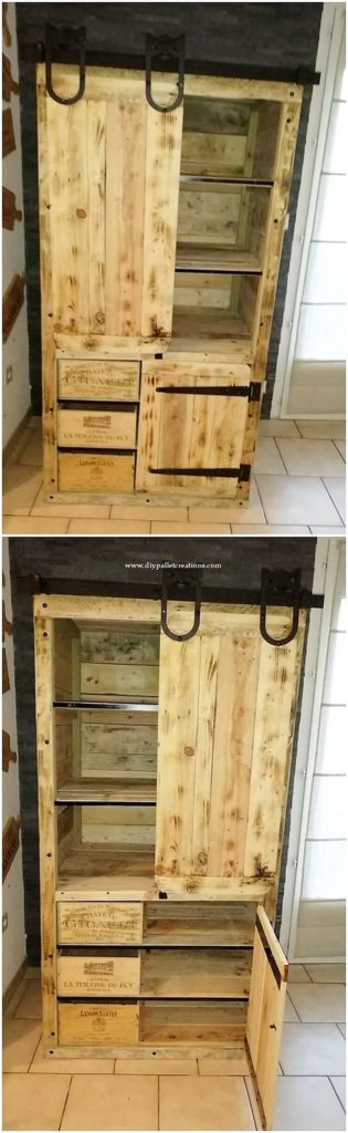 Pallet Cabinet or Closet | DIY Pallet Projects